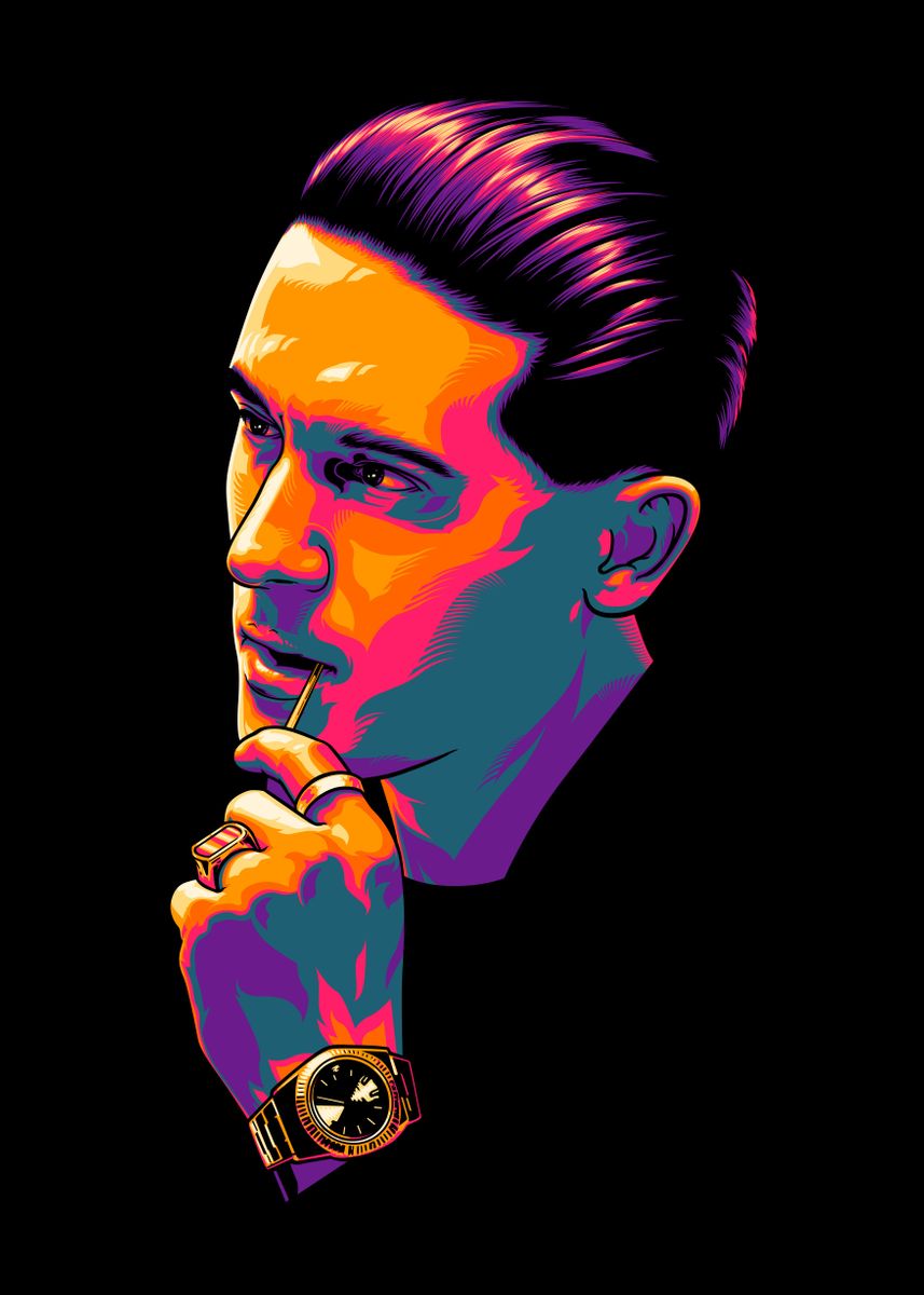 'G Eazy' Poster, picture, metal print, paint by Marjun Lazarte | Displate