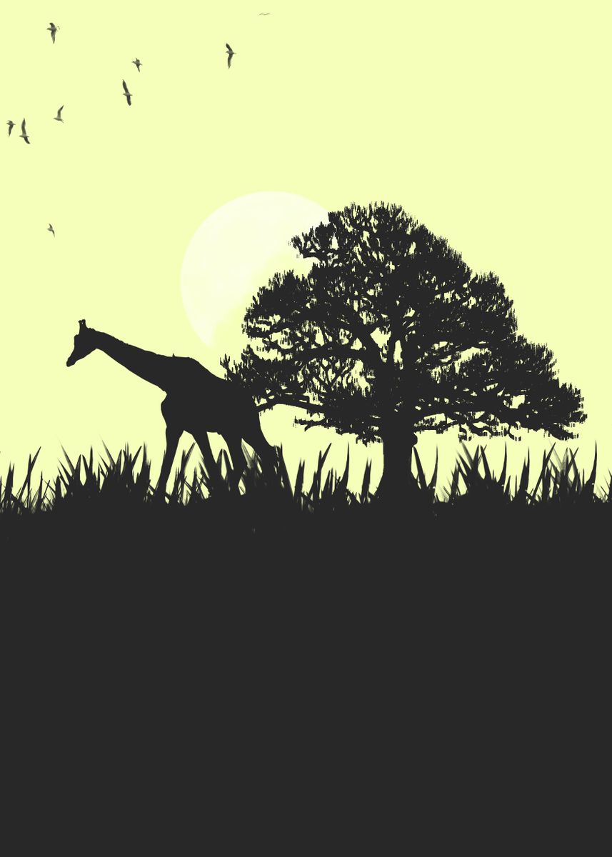 'beautiful silhouette' Poster by Popart Project | Displate