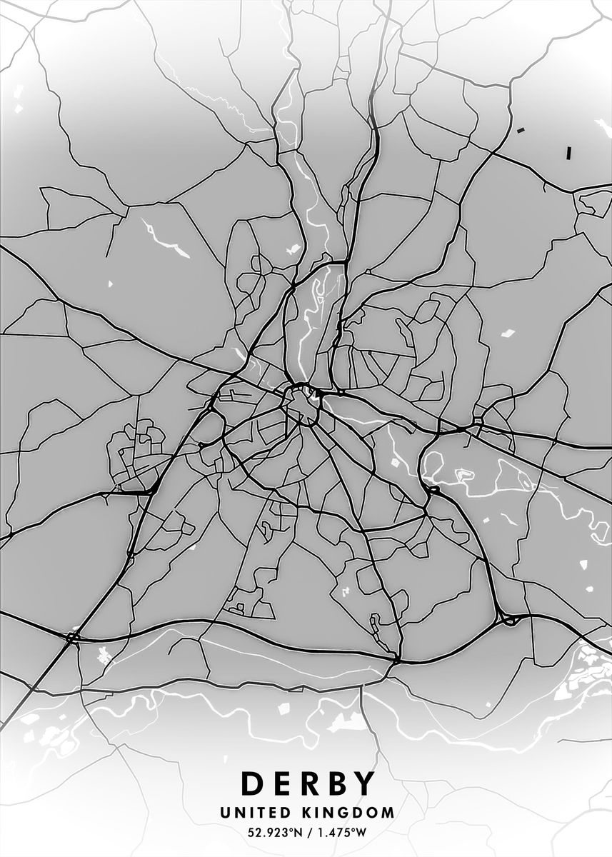 'Derby England' Poster, picture, metal print, paint by Merah Djoeang ...