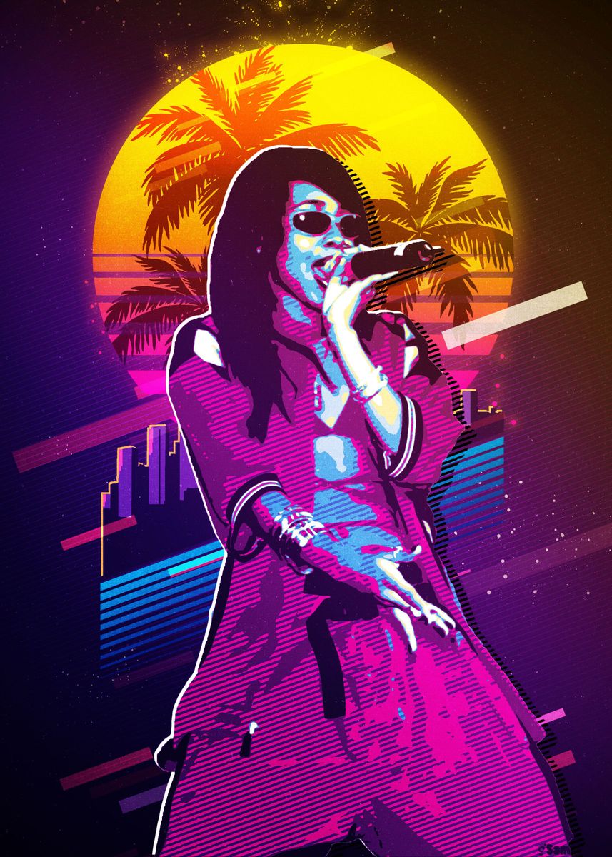 'Aaliyah' Poster, picture, metal print, paint by The Poster | Displate