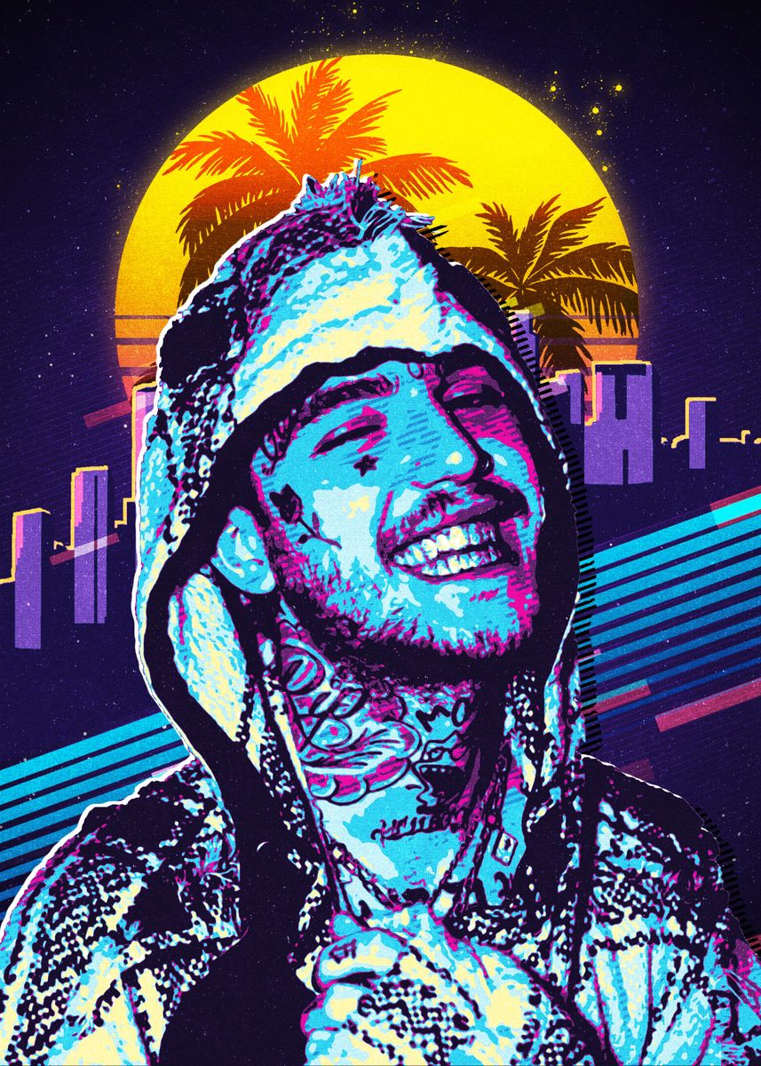 ' Lil Peep rapper retro' Poster by NiceAndBetter studio | Displate