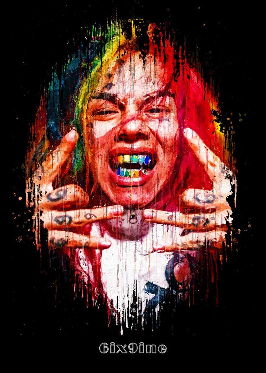 '6ix9ine' Poster, picture, metal print, paint by The Sulung | Displate
