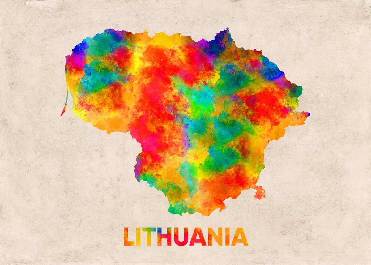 'lithuania map' Poster by SplashDesign | Displate