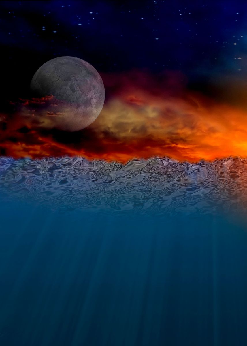 'When the skies fall down' Poster, picture, metal print, paint by Bruce ...