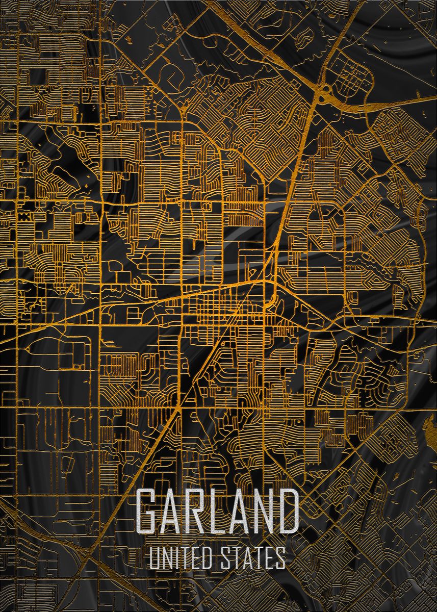 'Garland United States' Poster, picture, metal print, paint by Coconut ...