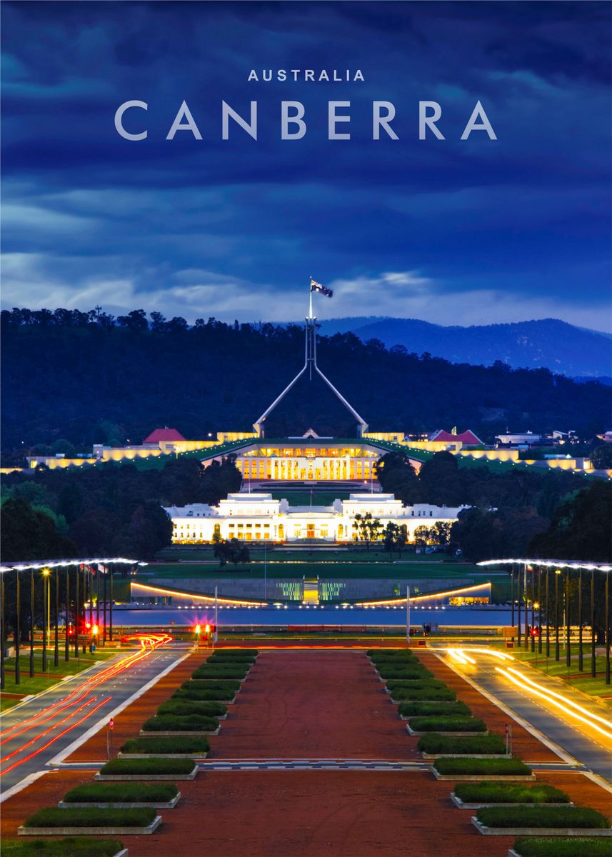 'Canberra Australia' Poster, picture, metal print, paint by Ez ...