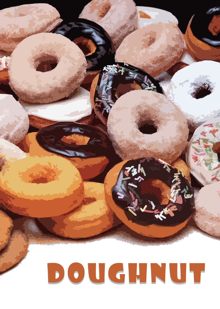 'doughnut art' Poster by Muhammad Anas | Displate