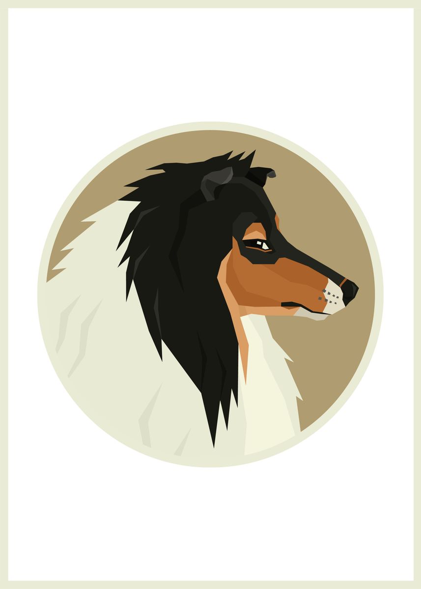 'Collie' Poster by Lucky Art | Displate