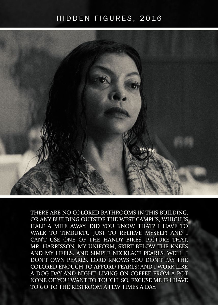'Hidden Figures quote 3' Poster, picture, metal print, paint by Quoteey ...