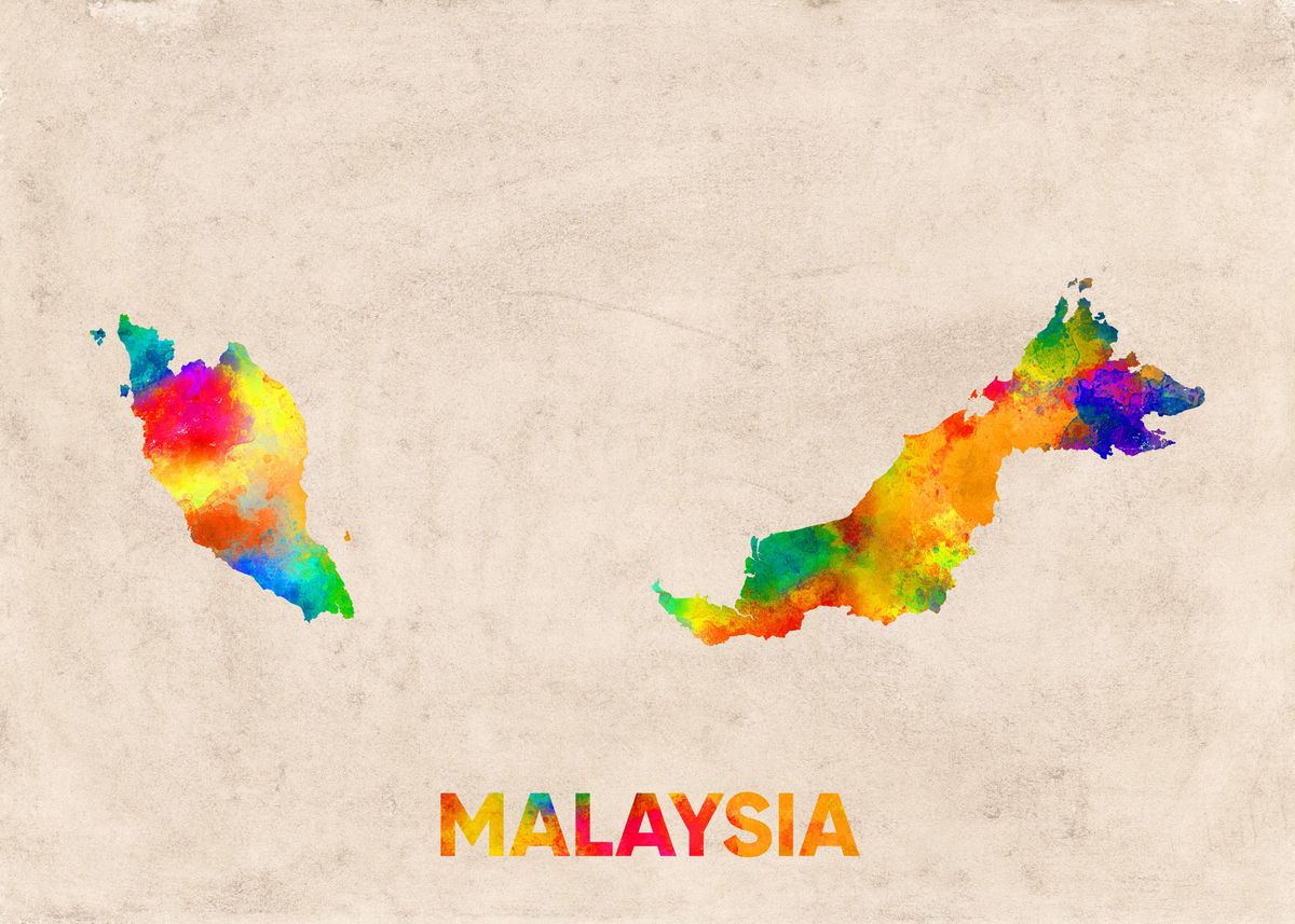 'malaysia map' Poster by SplashDesign | Displate