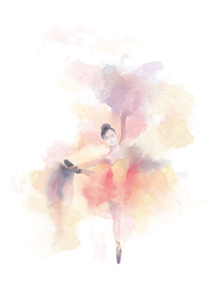 'Ballet Dancer Abstract Ill' Poster, picture, metal print, paint by ...