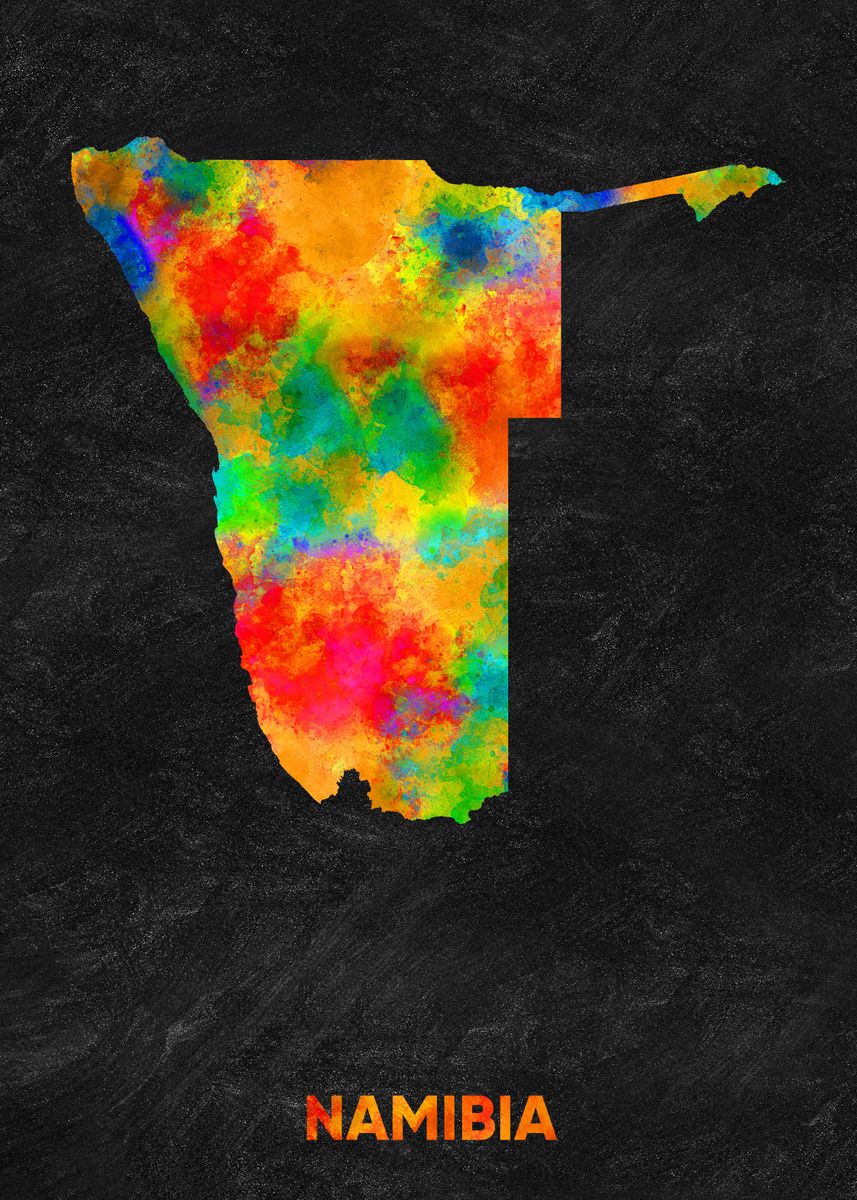 'namibia map' Poster by SplashDesign | Displate