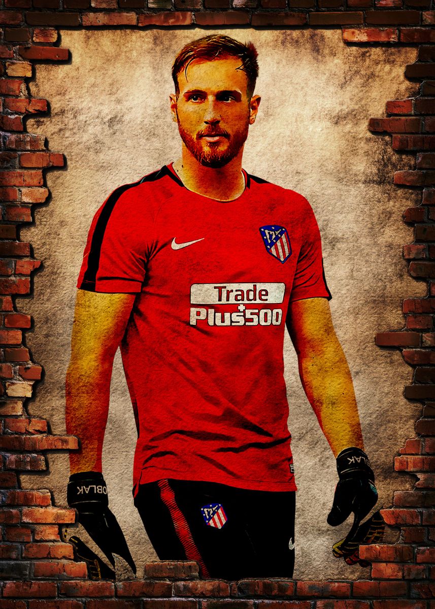 'Jan Oblak' Poster, picture, metal print, paint by Denis Siggers | Displate