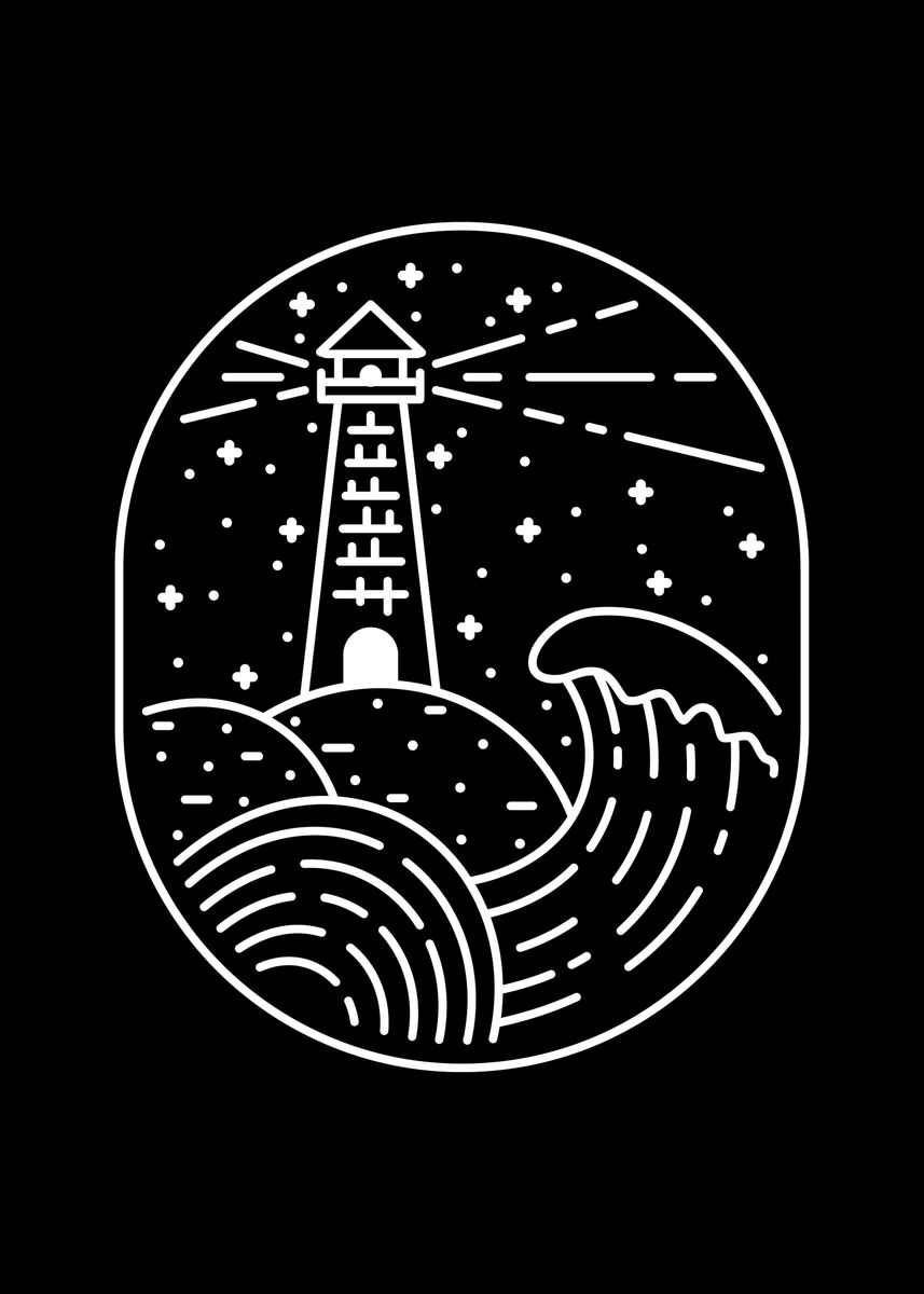 'Lighthouse' Poster, picture, metal print, paint by Quilimo Studio ...