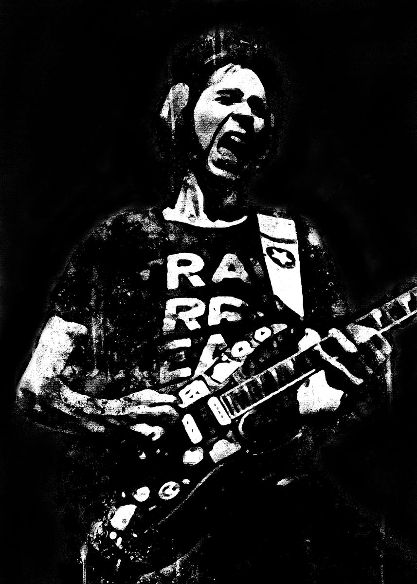 'Paul Brandon Gilbert BW' Poster, picture, metal print, paint by ...