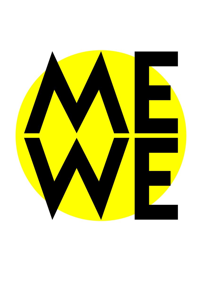 'We Me' Poster by KUBISTIKA Modern Art | Displate