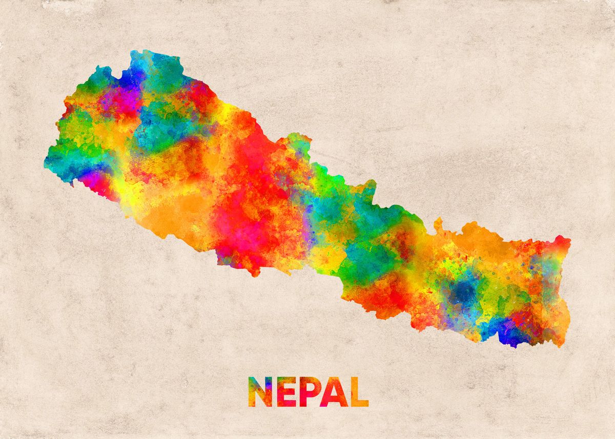 'nepal map' Poster by SplashDesign | Displate