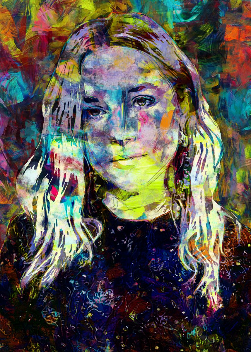 'Florence Pugh' Poster, picture, metal print, paint by Alex Mann | Displate