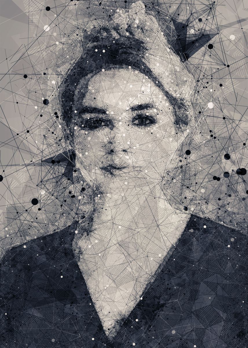 'Florence Pugh' Poster, picture, metal print, paint by Alex Mann | Displate