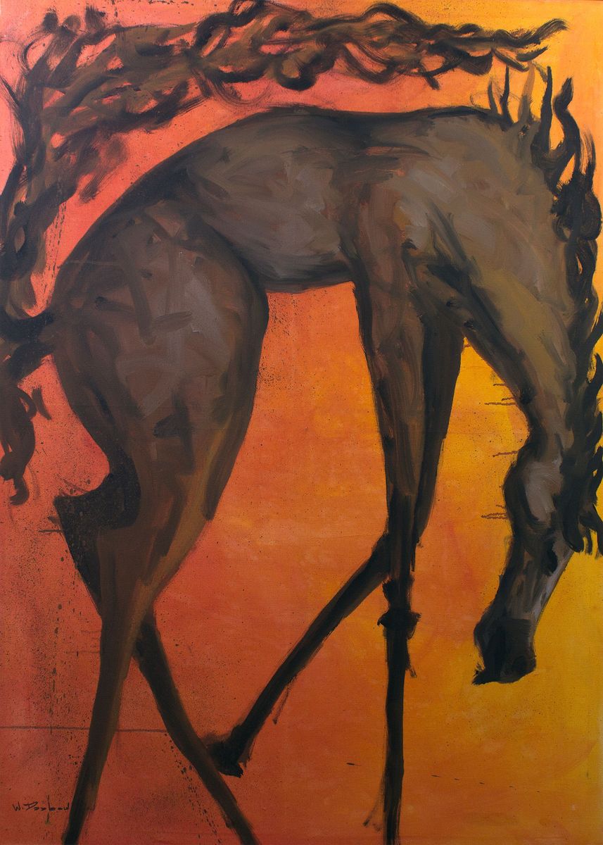 'Horse Head Down' Poster by Wael Daaboul | Displate