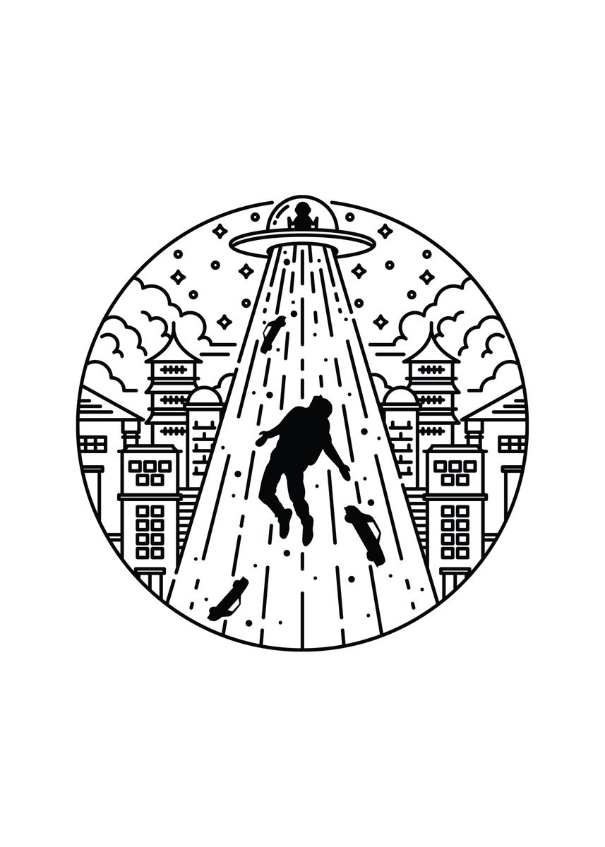 'Alien Invasion' Poster, picture, metal print, paint by Quilimo Studio ...