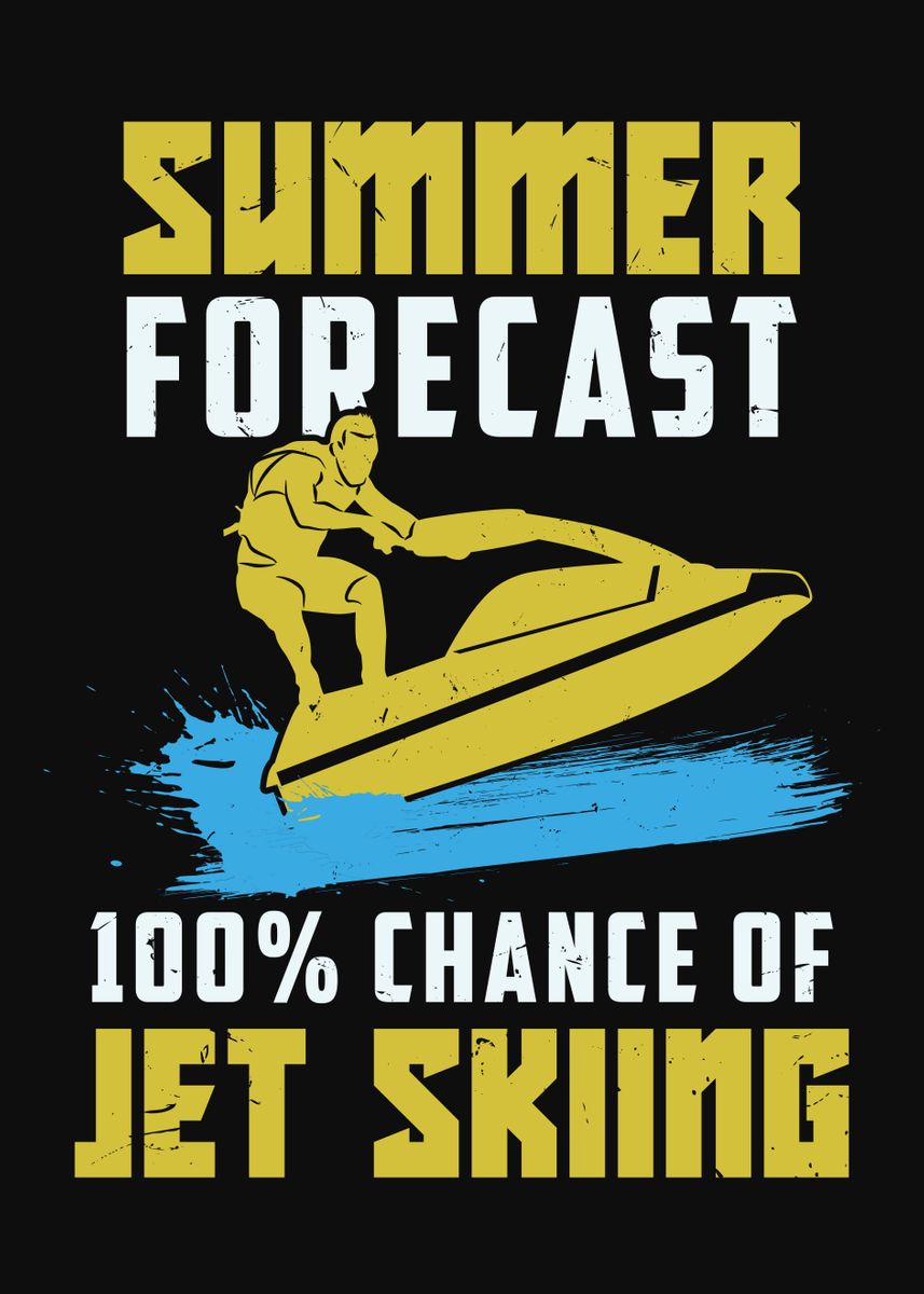 'Funny Jet Ski Design' Poster, picture, metal print, paint by Marcel ...