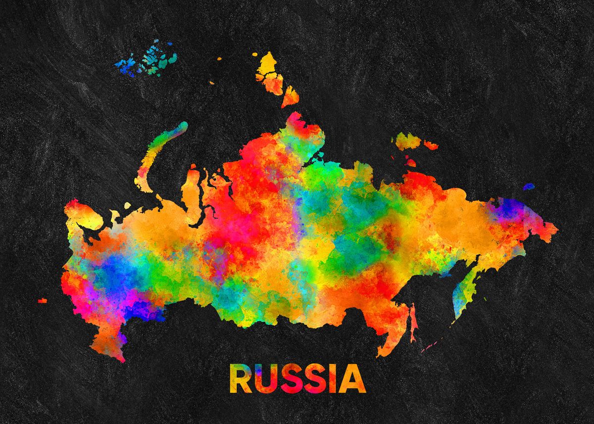 'russia map' Poster by SplashDesign | Displate