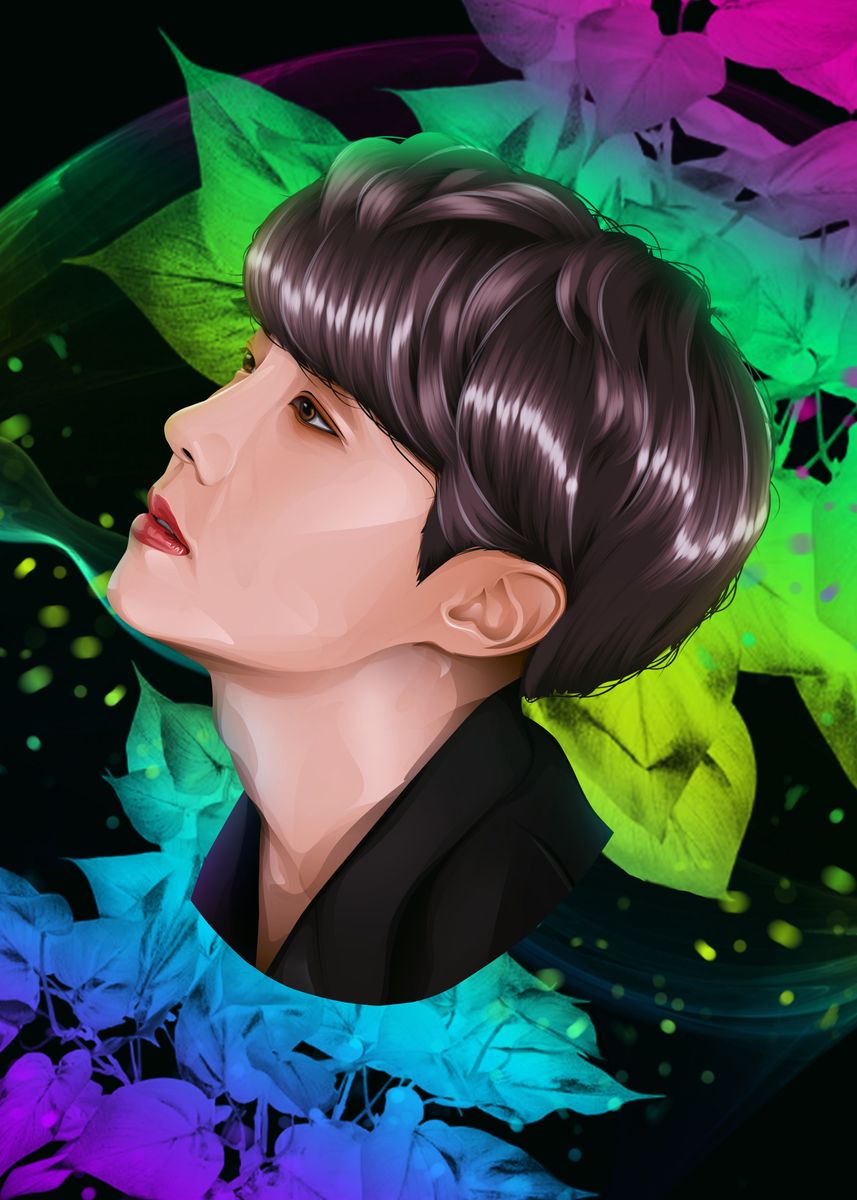 'BTS Jhope' Poster, picture, metal print, paint by Benzon | Displate