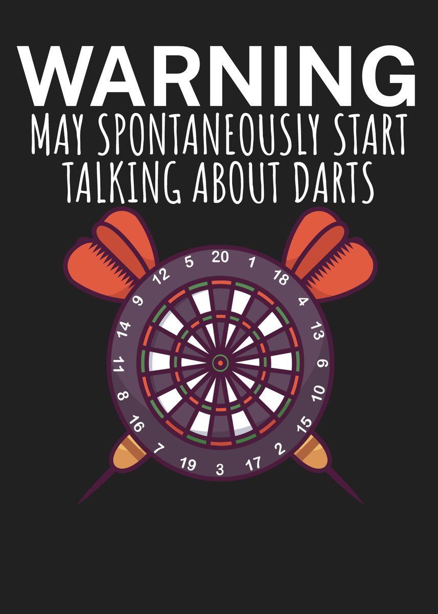 'Dart Warning' Poster, picture, metal print, paint by maxdesign | Displate