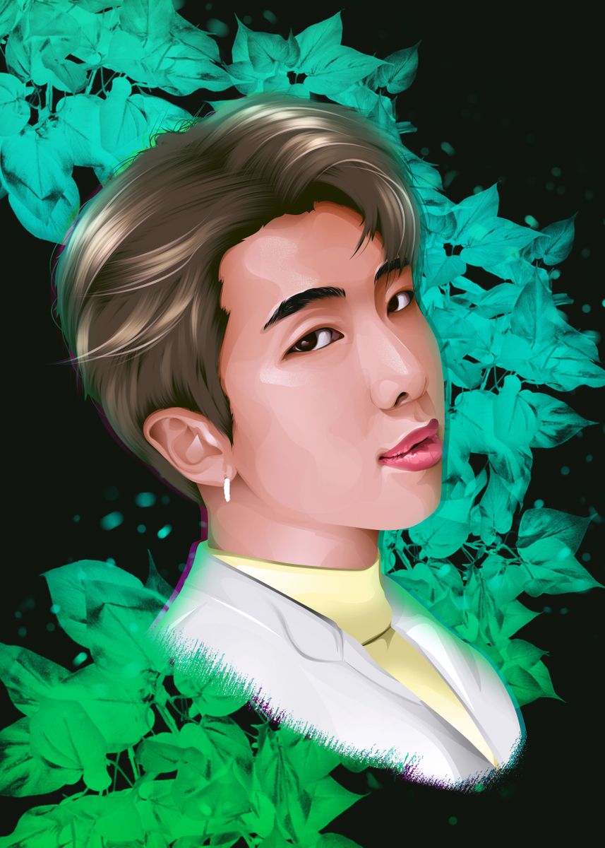 'BTS RM' Poster, picture, metal print, paint by Benzon | Displate