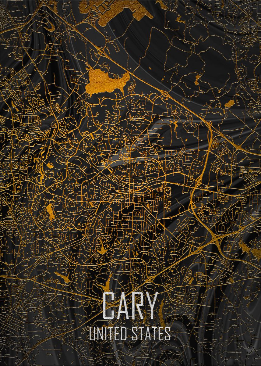 'Cary United States' Poster, picture, metal print, paint by Coconut ...