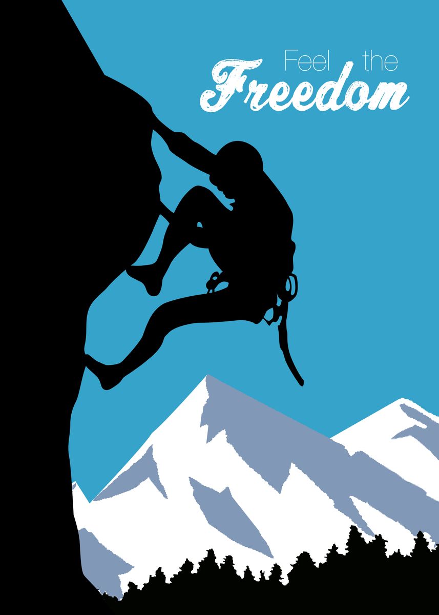 'Mountain climbing Nature' Poster, picture, metal print, paint by Heiko ...