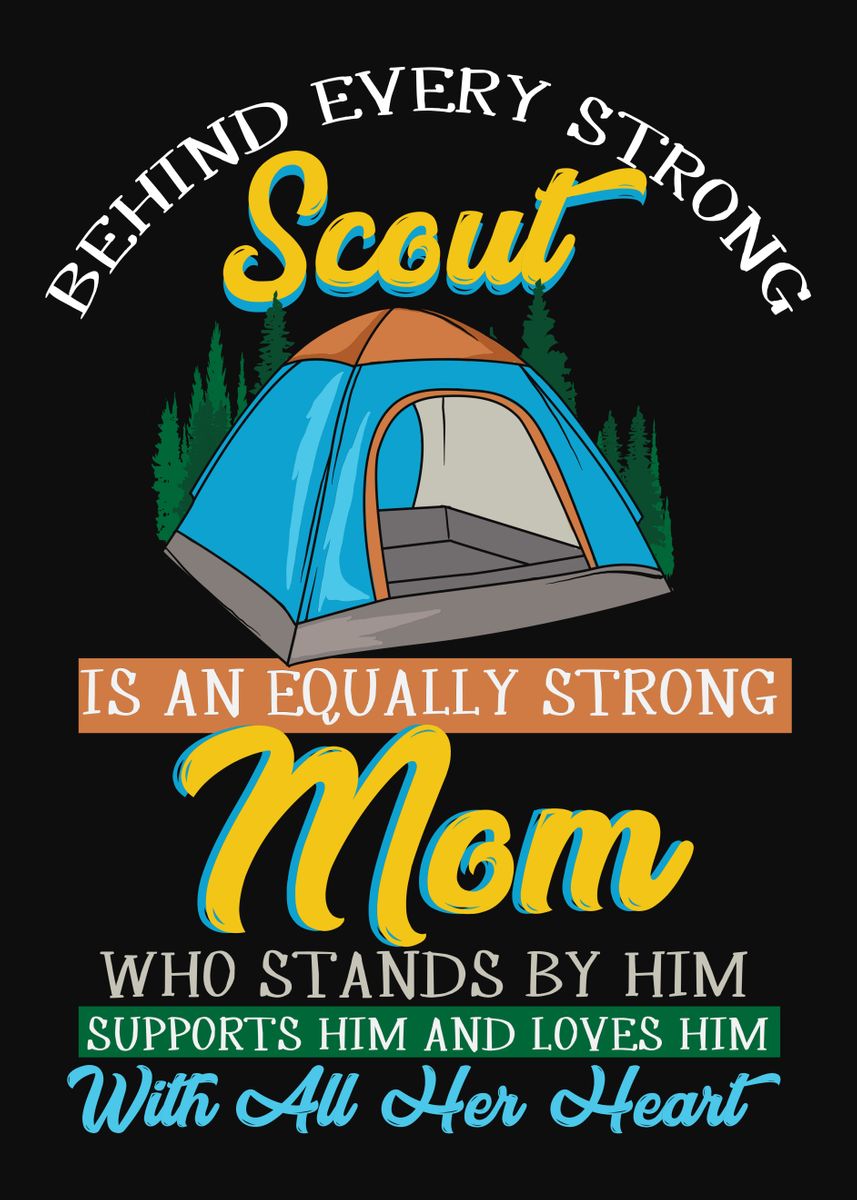 'Proud Scout Mom ' Poster by Marcel Doll | Displate