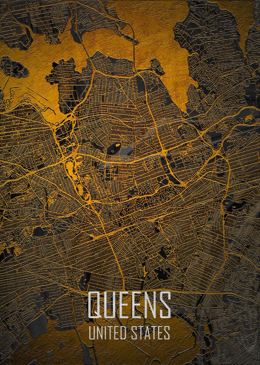 'Queens United States' Poster by Coconut Sorbet | Displate