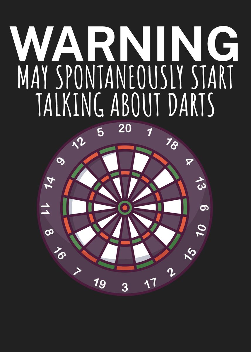 'Dart Warning' Poster, picture, metal print, paint by maxdesign | Displate