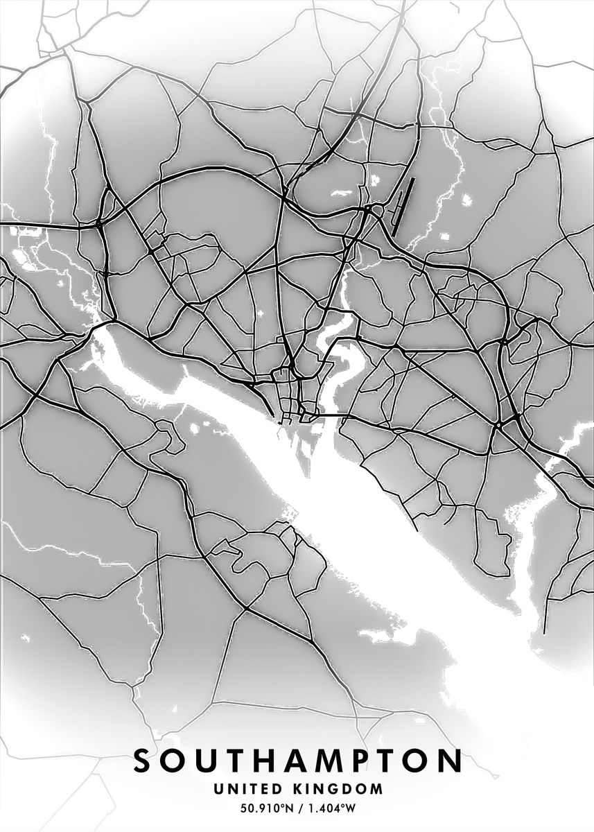 'Southampton England' Poster, picture, metal print, paint by Merah ...