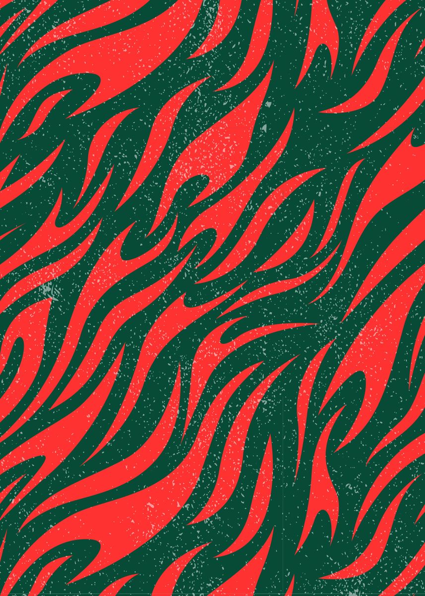 'Distressed Tiger Pattern' Poster, picture, metal print, paint by ...