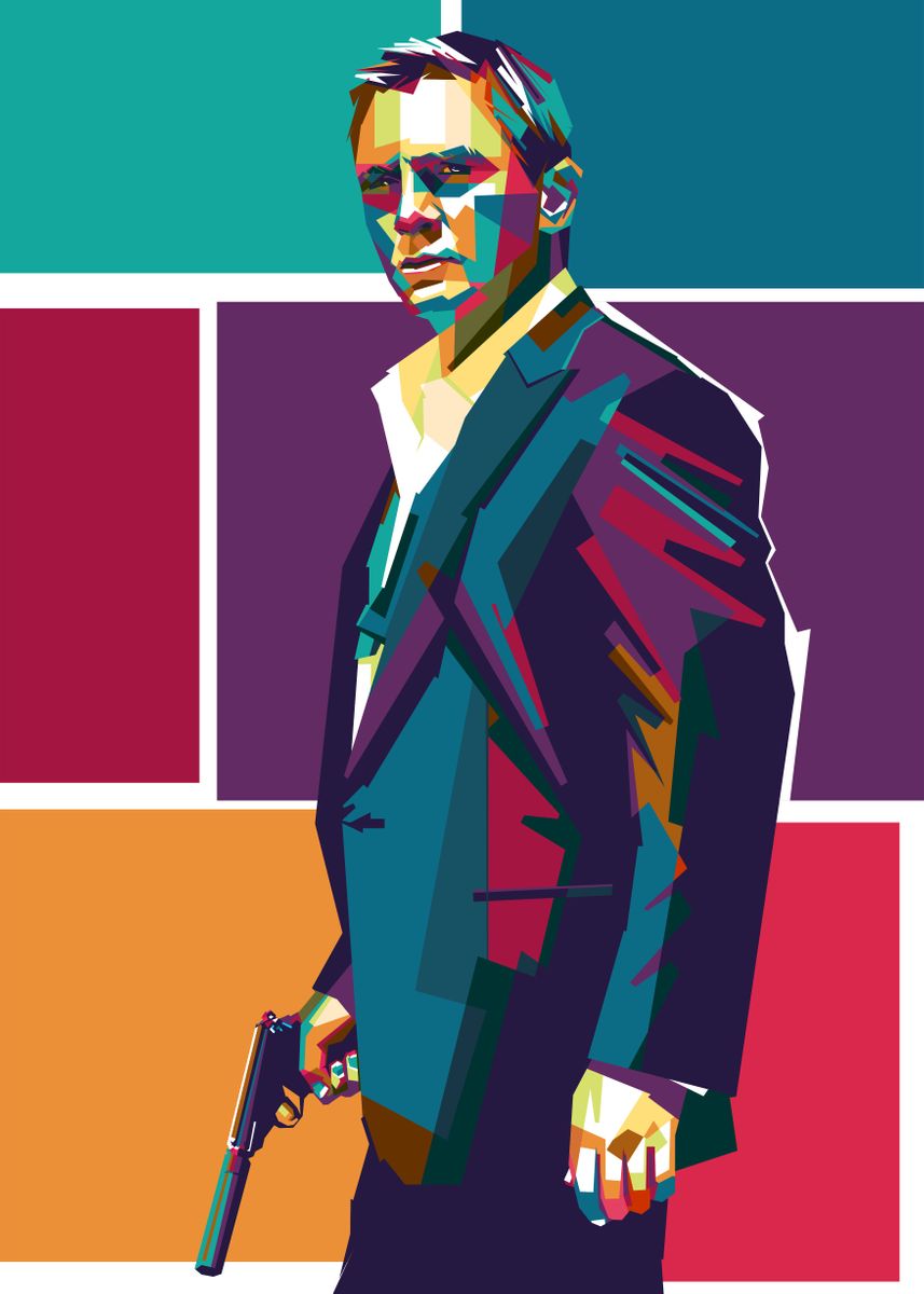 'Daniel Craig' Poster, picture, metal print, paint by Fill Artwork ...