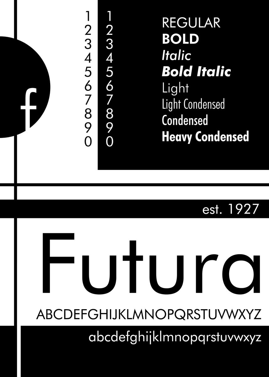 'Futura Typography' Poster, picture, metal print, paint by Atomic ...
