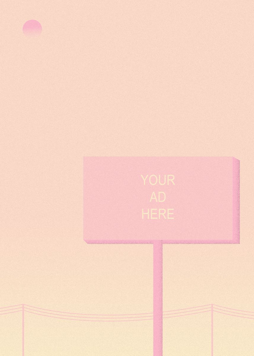 'Minimalist Billboard' Poster by Jek Ramos | Displate
