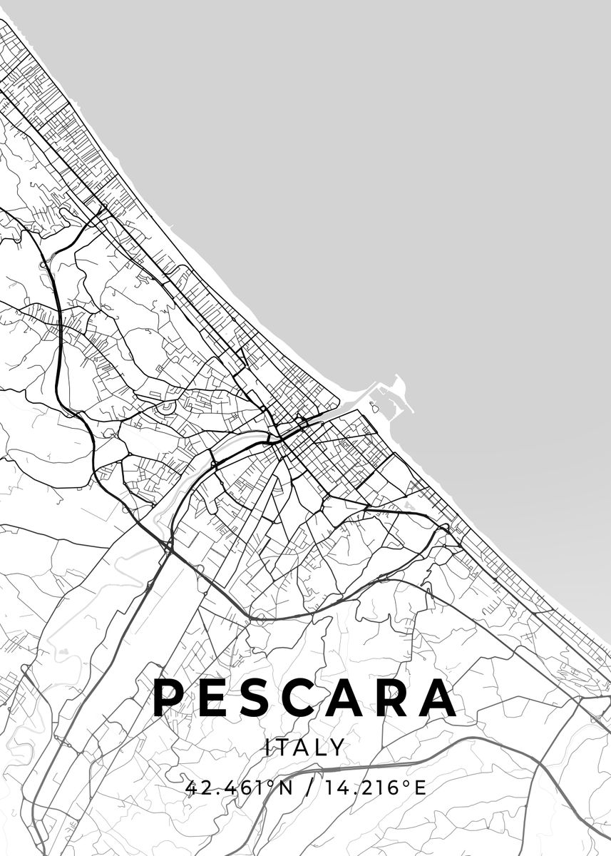 'Pescara Italy' Poster, picture, metal print, paint by Conceptual ...