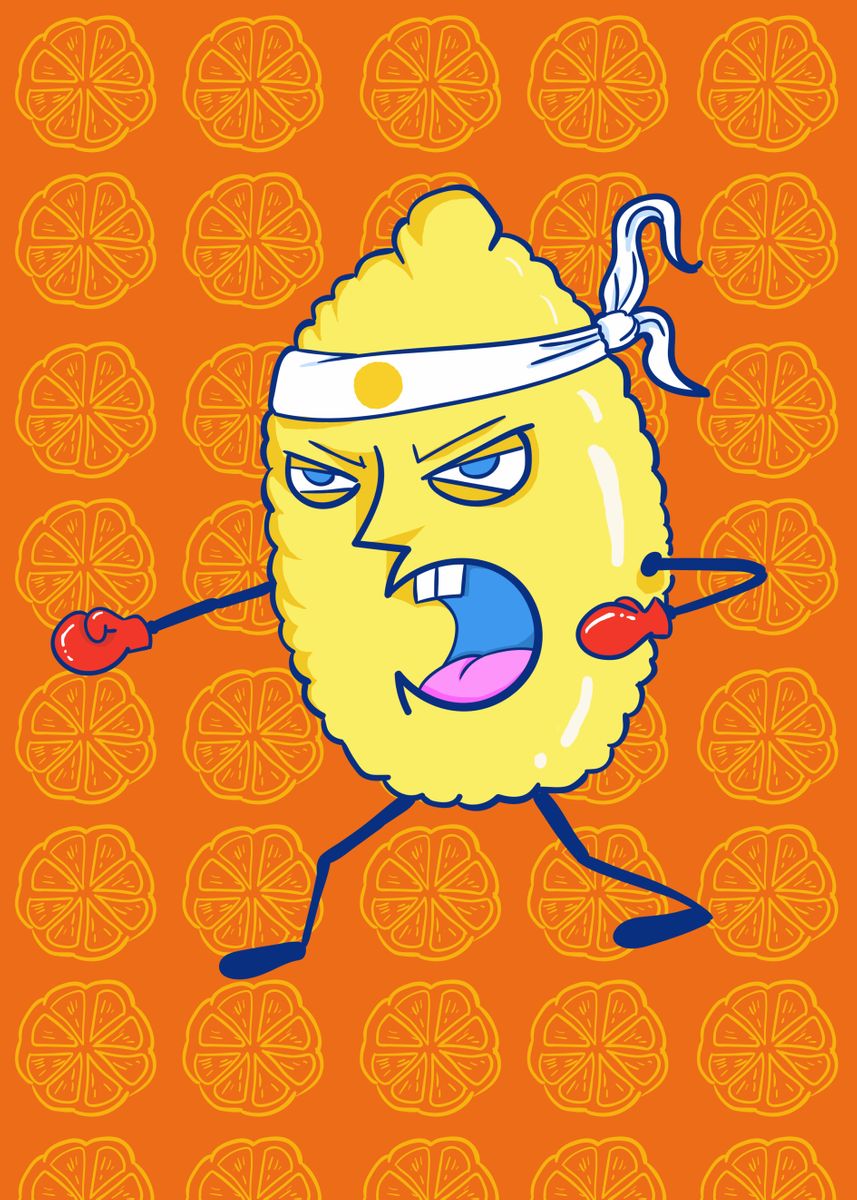 'Lemon Fighter' Poster by ATRdesign | Displate
