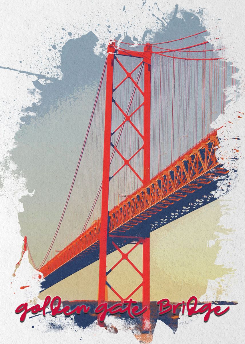 'Golden Gate Bridge' Poster by Prandita | Displate