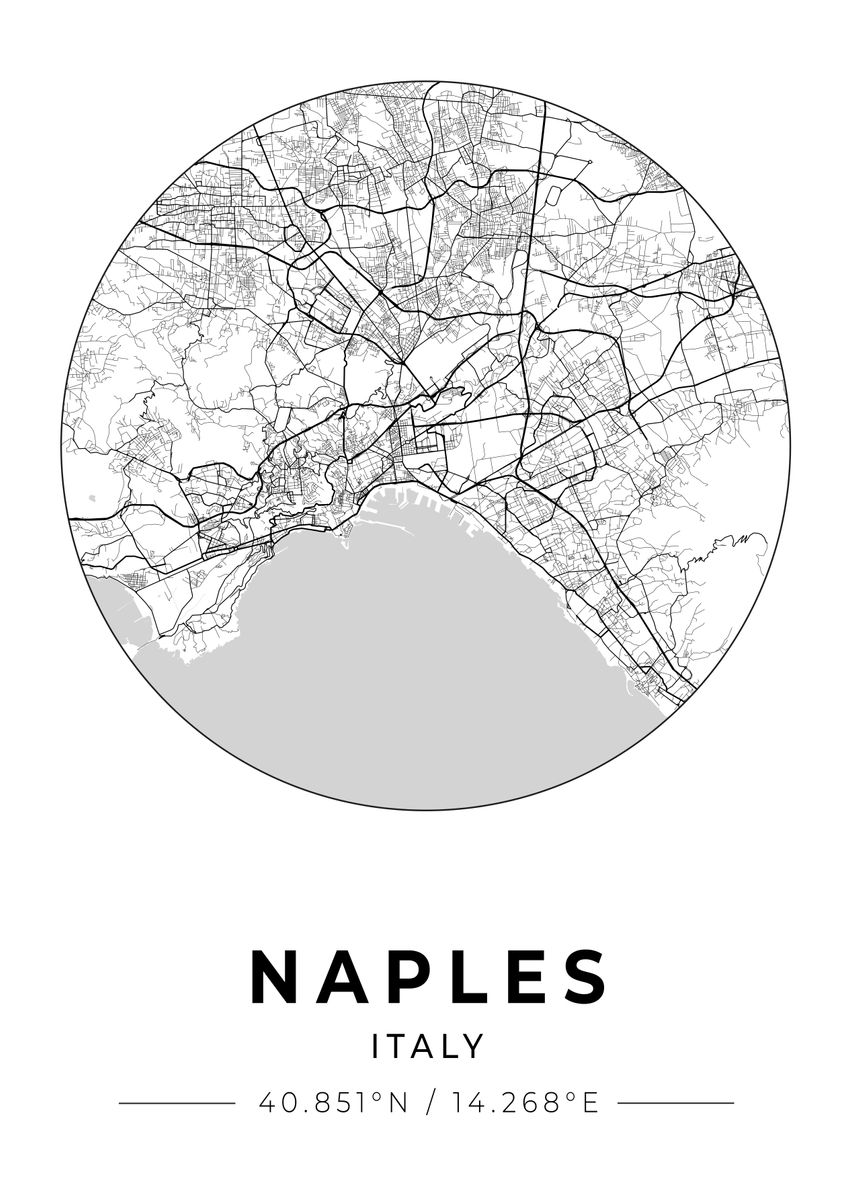 'Naples Italy' Poster, picture, metal print, paint by Conceptual ...