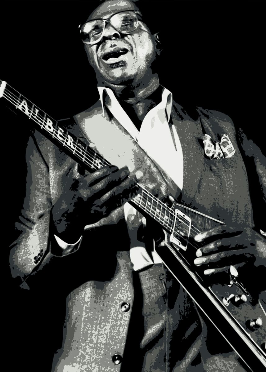 'Albert King' Poster, picture, metal print, paint by Josh B | Displate