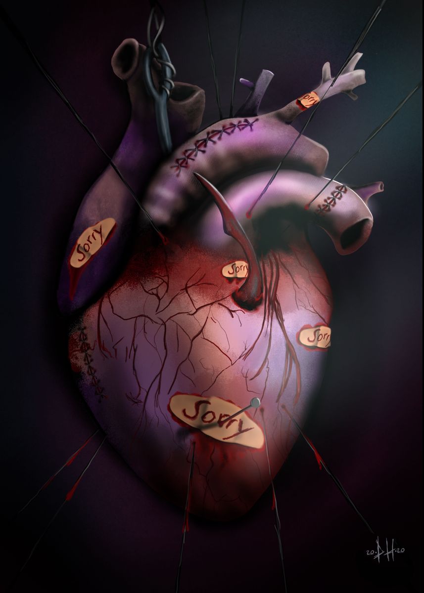 'Sorry ' Poster, picture, metal print, paint by Paul Hankins | Displate