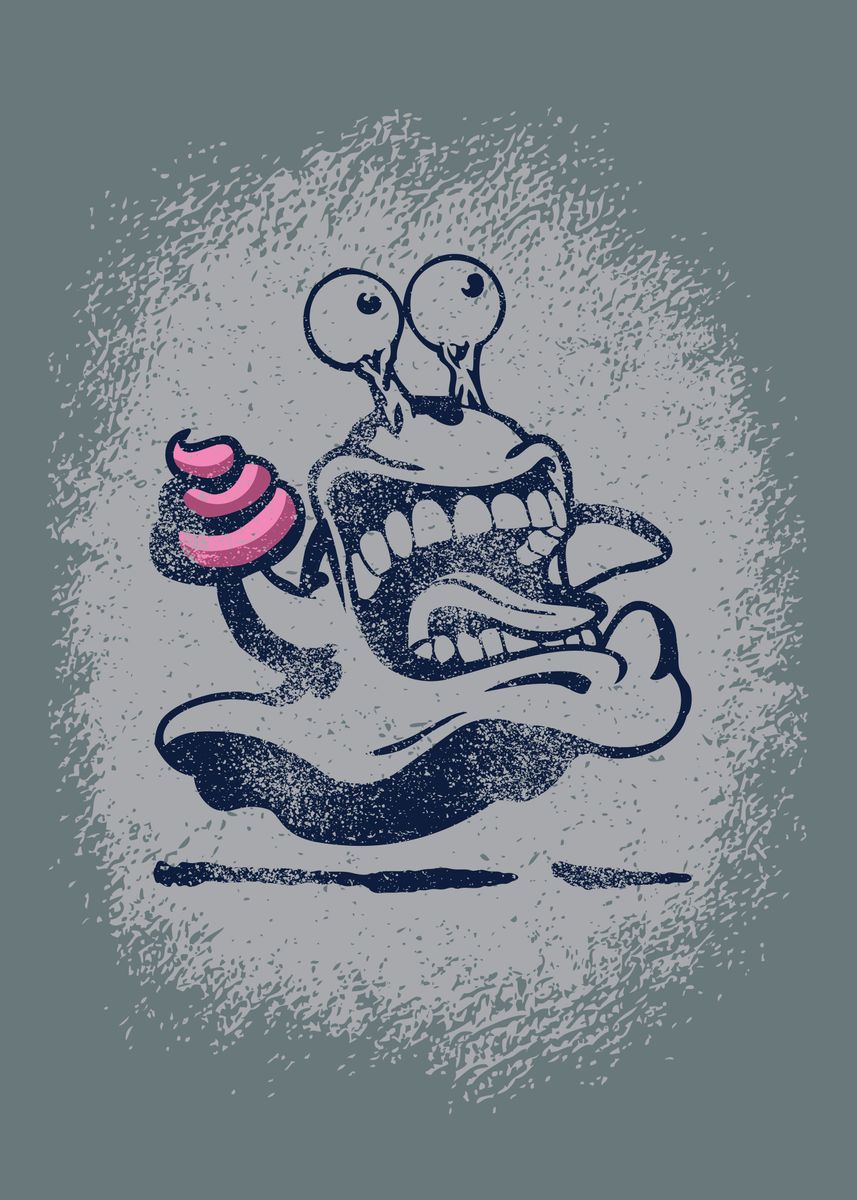 'Poop Thrower' Poster by Dale Hutchinson | Displate