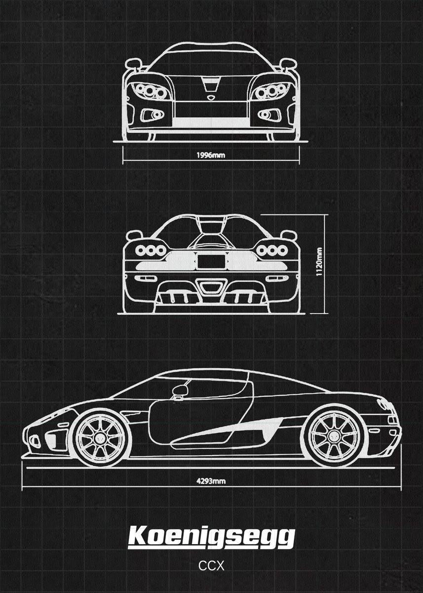 'Koenigsegg CCX' Poster, picture, metal print, paint by DAVID CARL ...