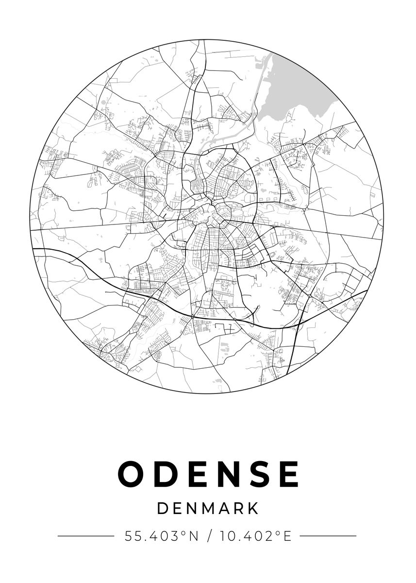 'Odense Denmark' Poster, picture, metal print, paint by Conceptual ...