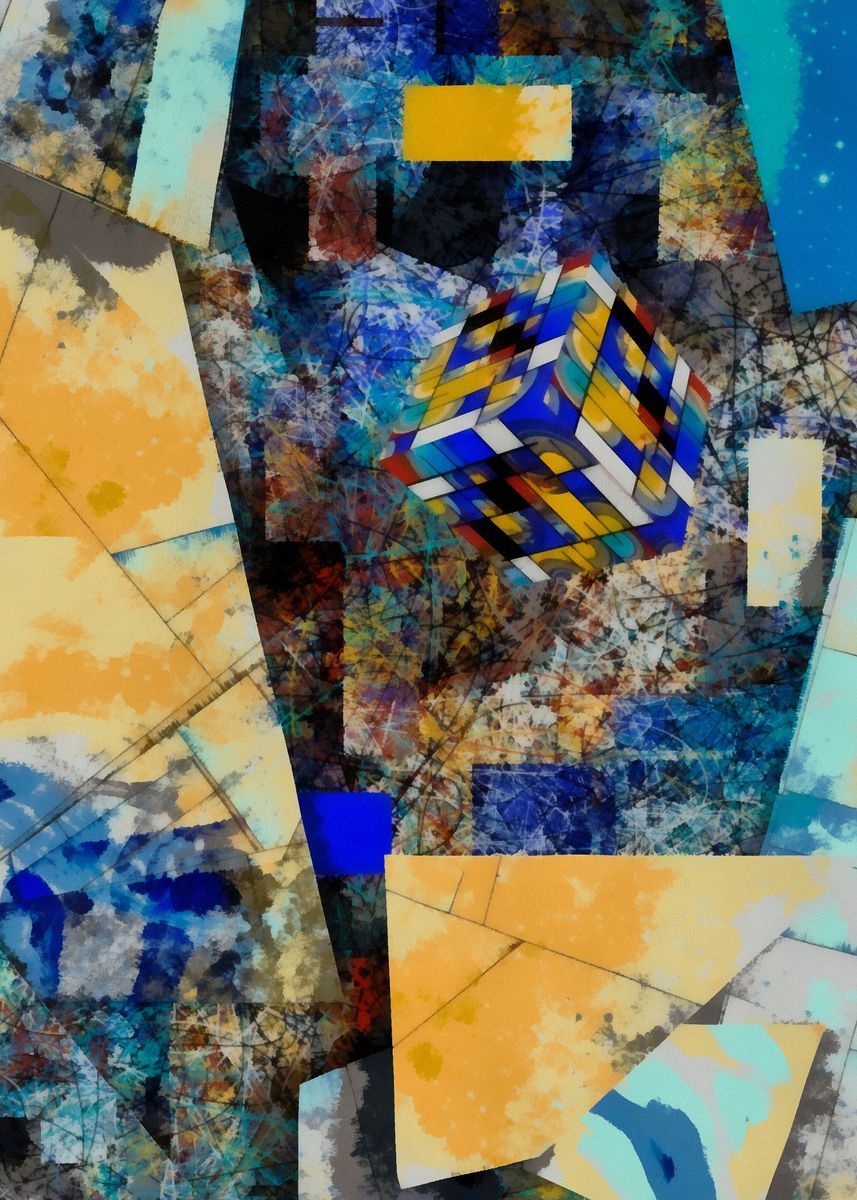 'Angular Abstract' Poster, picture, metal print, paint by Bruce Rolff ...